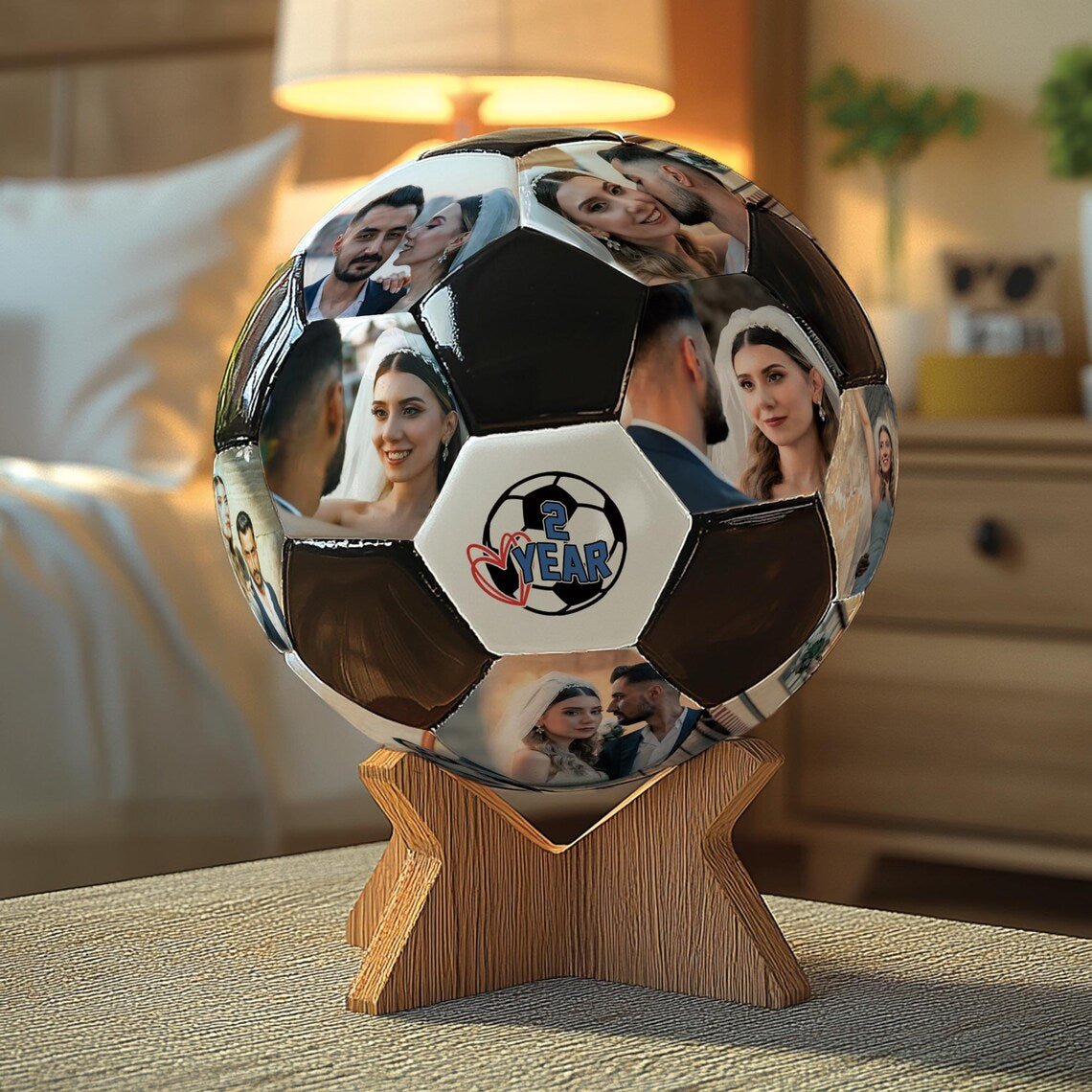 Personalized Custom Soccer Ball with Photo, Valentine's Day Gift for F